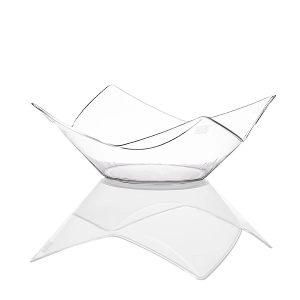 Disposable Plastic Clear Mini Crown Tray (50 Units) - CMJJ Gourmet Inc.